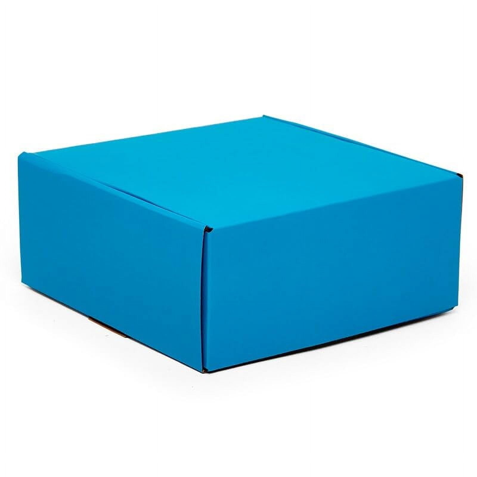 Corrugated Tuck Top Box - Blue - 8" x 8" x 3" - Case of 10 - Walmart.com
