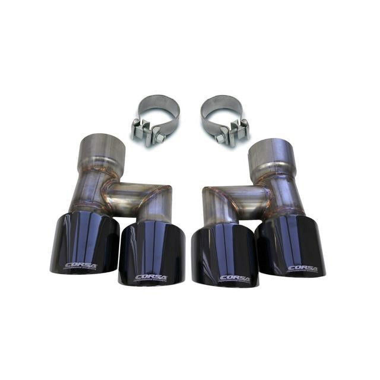 Corsa 18-19 Ford Mustang Eco 2.3L Twin 4in Black PVD Pro-Series Tip Kit ...