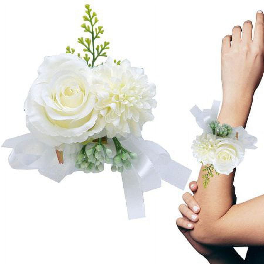 Corsage Flower Girl Bridesmaid Rose Hand Corsage Girl Corsage Wristlet ...