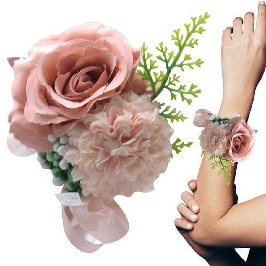 Corsage Flower Girl Bridesmaid Rose Hand Corsage Girl Corsage Wristlet ...
