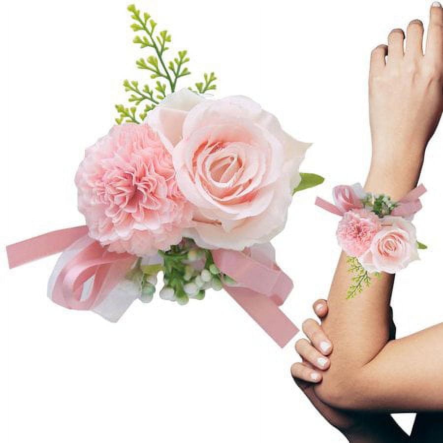 Corsage Flower Girl Bridesmaid Rose Hand Corsage Girl Corsage Wristlet ...