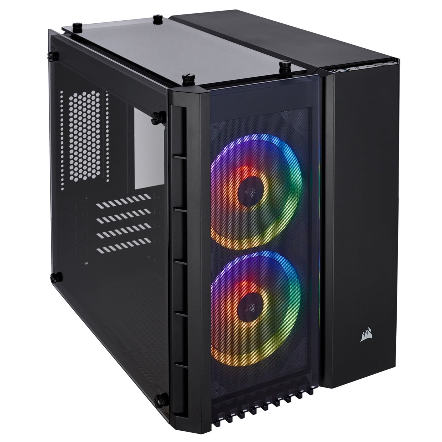 Corsair Crystal Series 280X RGB Tempered Glass Micro ATX Case, Black ...