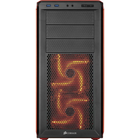 Corsair Graphite Series 230T Side Panel Window with Orange LED Fans ATX ...