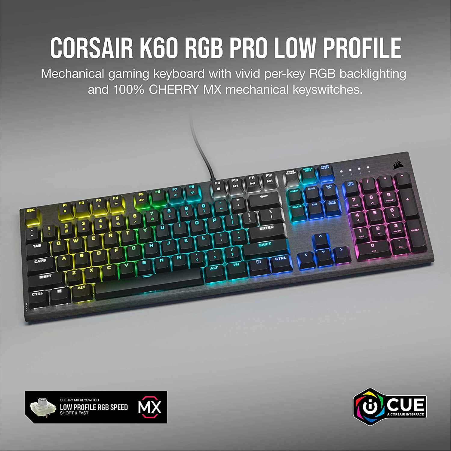 Corsair K60 RGB Pro | Low Profile Mechanical Gaming Keyboard with ...