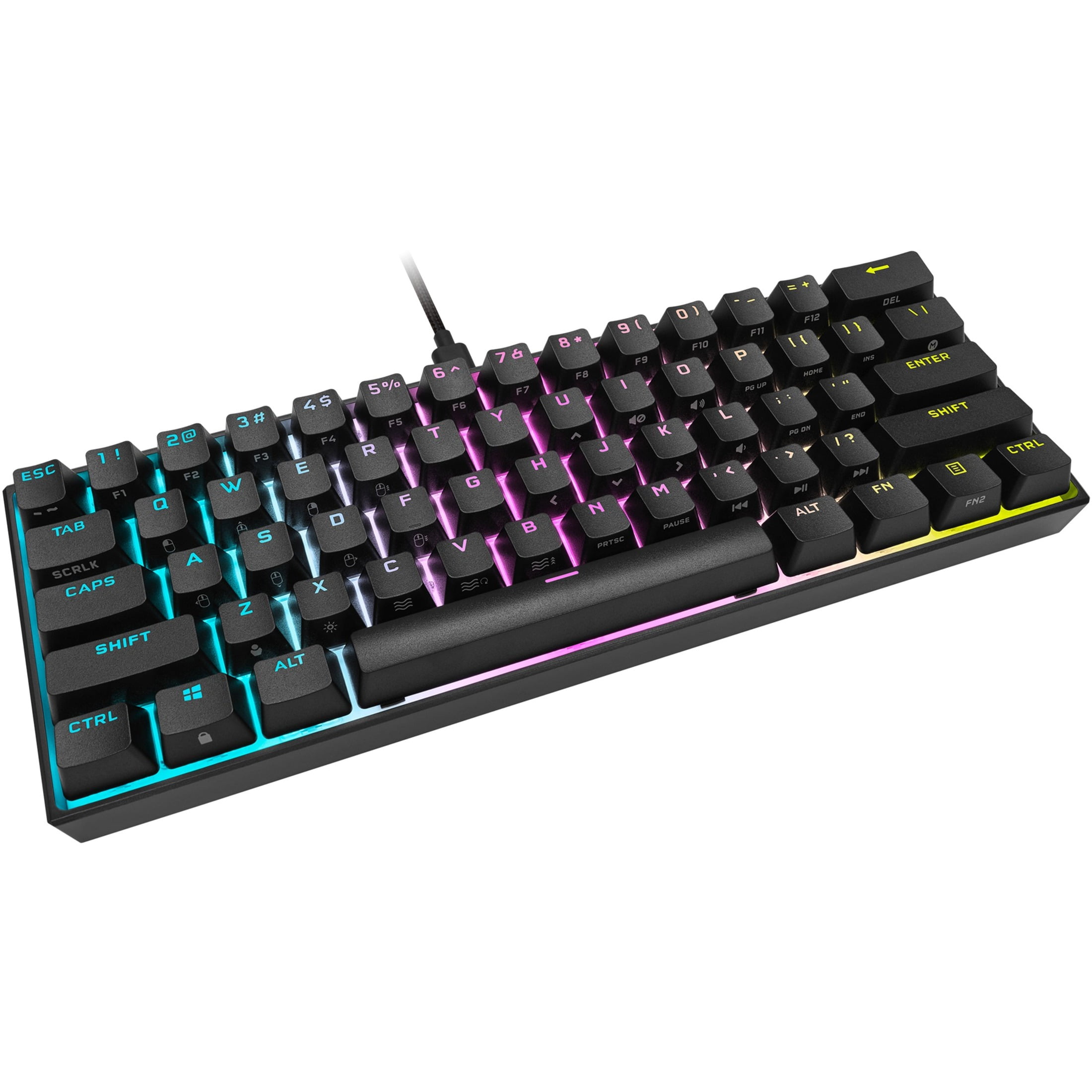 Corsair K65 RGB MINI 60% Gaming Keyboard, CHERRY MX Speed, Detachable ...