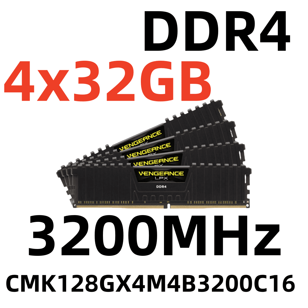 Corsair RAM VENGEANCE DDR4 128 GB Desktop Memory DIMM for PC, 3200 MHz ...