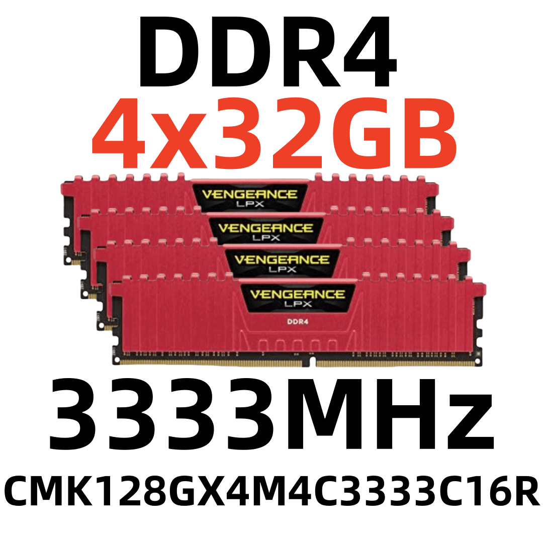 Corsair RAM VENGEANCE DDR4 128 GB Desktop Memory DIMM for PC, 3333 MHz ...