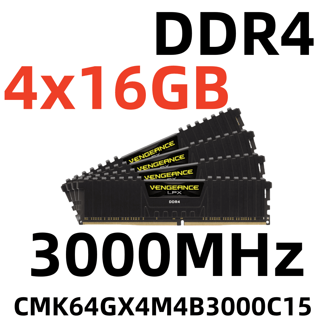 Corsair RAM VENGEANCE DDR4 64 GB Desktop Memory DIMM for PC, 3000 MHz ...