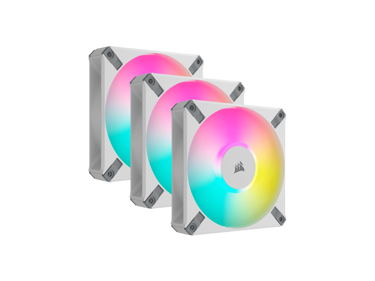 Corsair iCUE AF120 RGB Elite 120mm PWM Triple Fan Kit - Eight RGB LEDs ...