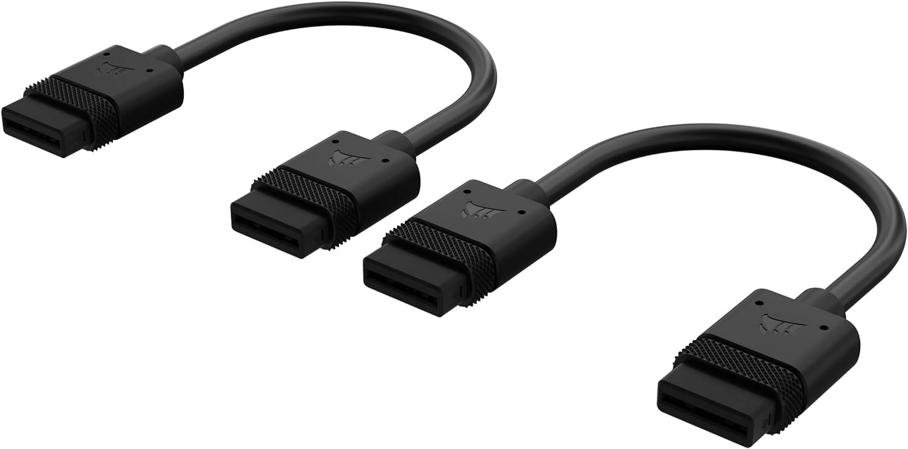 Corsair iCUE LINK Cables - 2X 100mm Straight - Black - Walmart.com