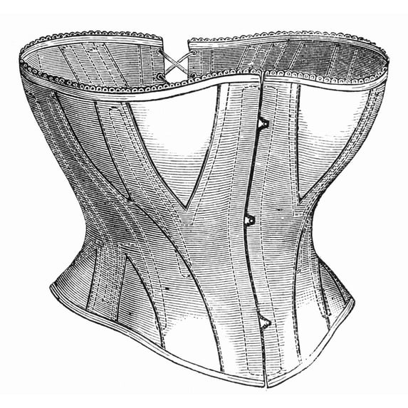 Corset Advertisement 1869. Nshort Corset Of White Coutil. Line ...