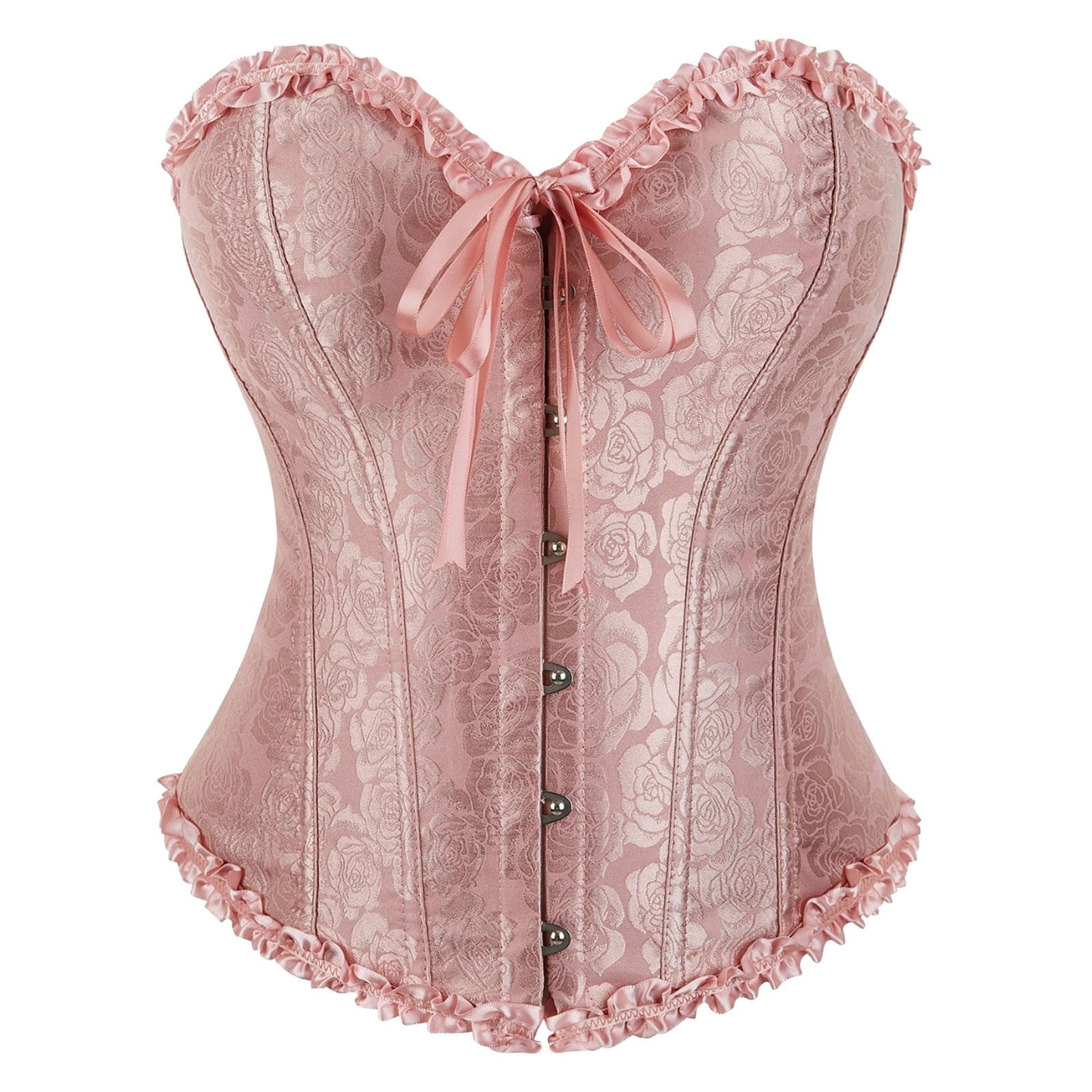 Corset Bodysuit for Women Light Pink Bustier Tops for Women Corset ...