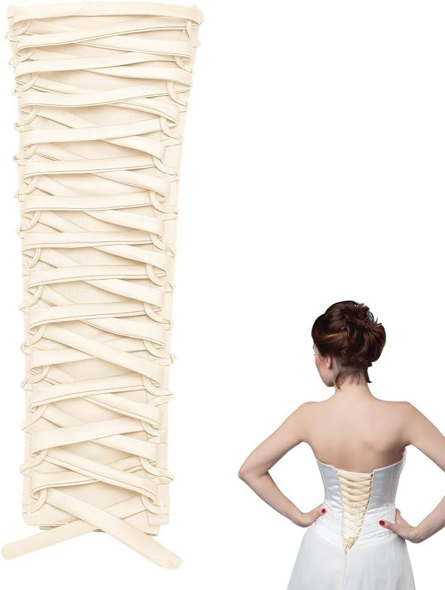 Corset Dress Zipper Replacement Adjustable Fit Satin Back Kit for ...