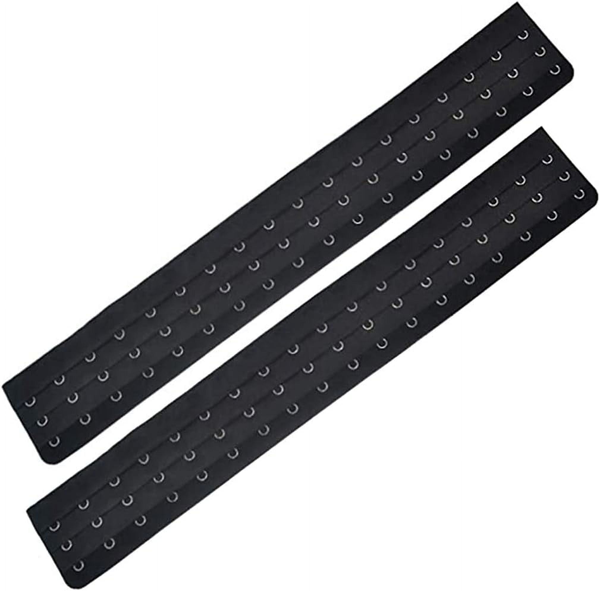 Corset Extender 18 Hooks Long-line Bra Back Extender 2pcs Black 18 ...