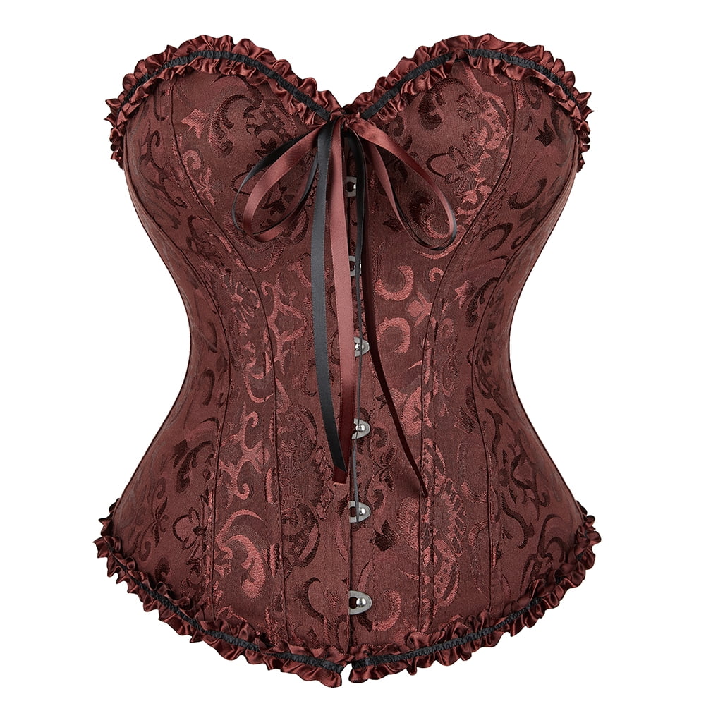 Corset Top Bustiers for Women Lace Up Ovebust Victorian Corset Plus ...