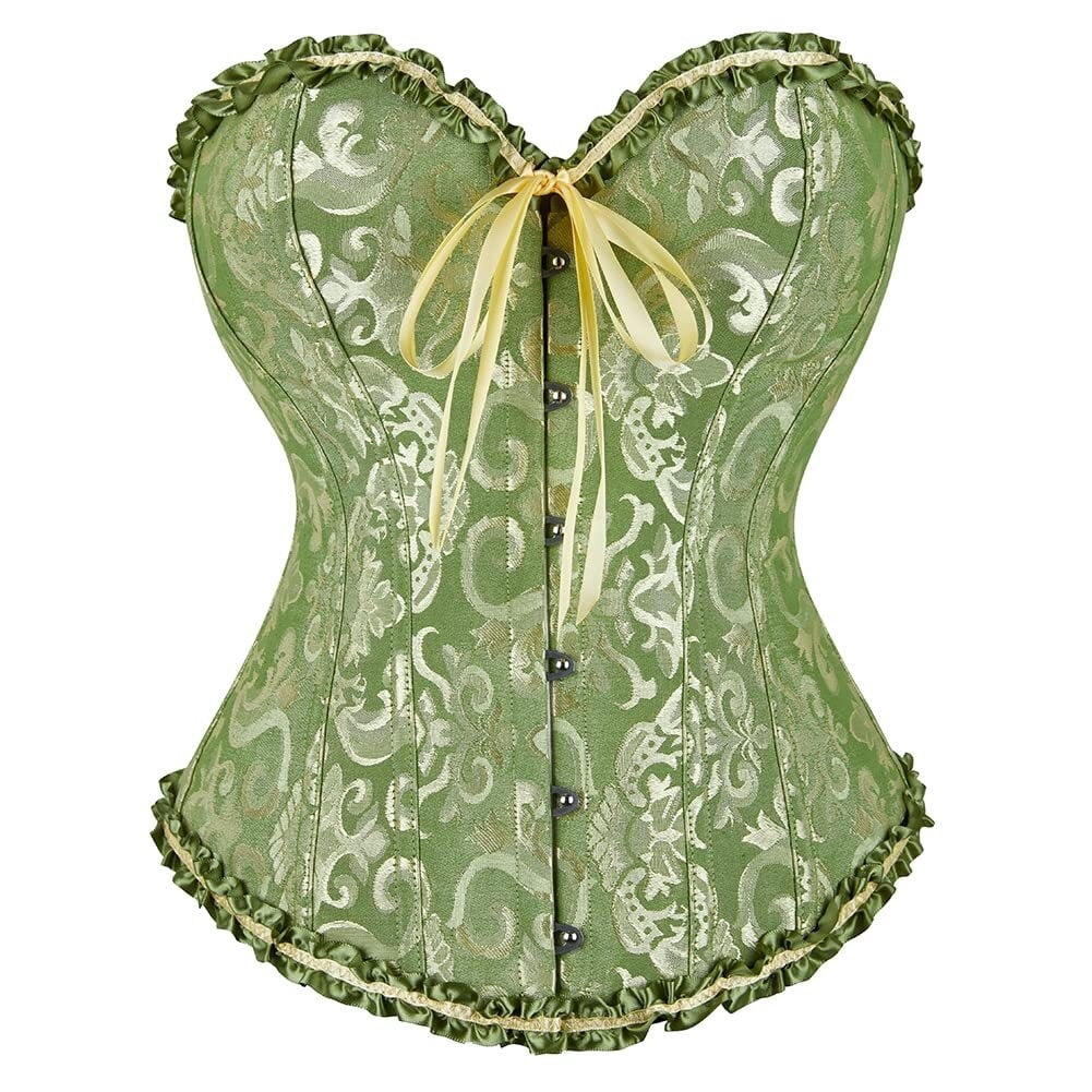 Corset Top for Women - Overbust Lace Up Waist Cincher Bustier Lingerie ...