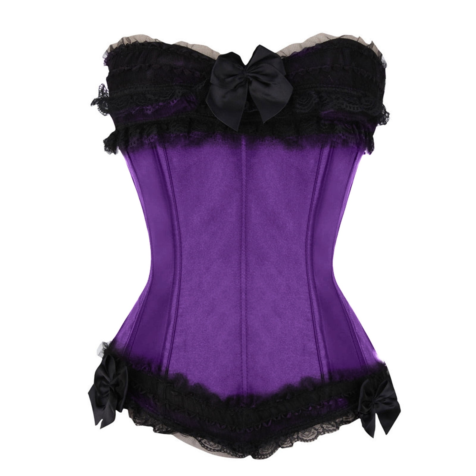 Corset Tops Victorian Style Corset Adjustable Lacing Steel Boning Waist ...