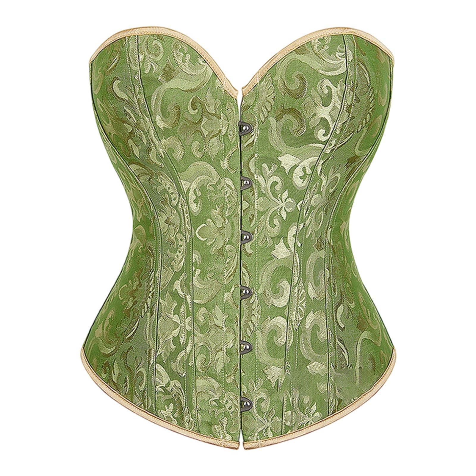 Corset Waist Training Corset Steel Boned Jacquard Fabric Tummy Control ...