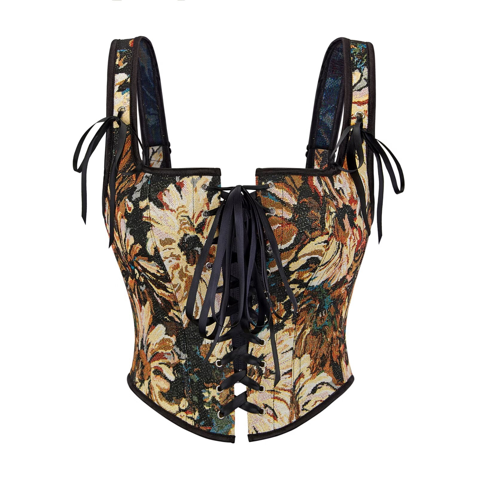 Corset for Women Tops with Straps Vintage Renaissance Lace up Outfits ...