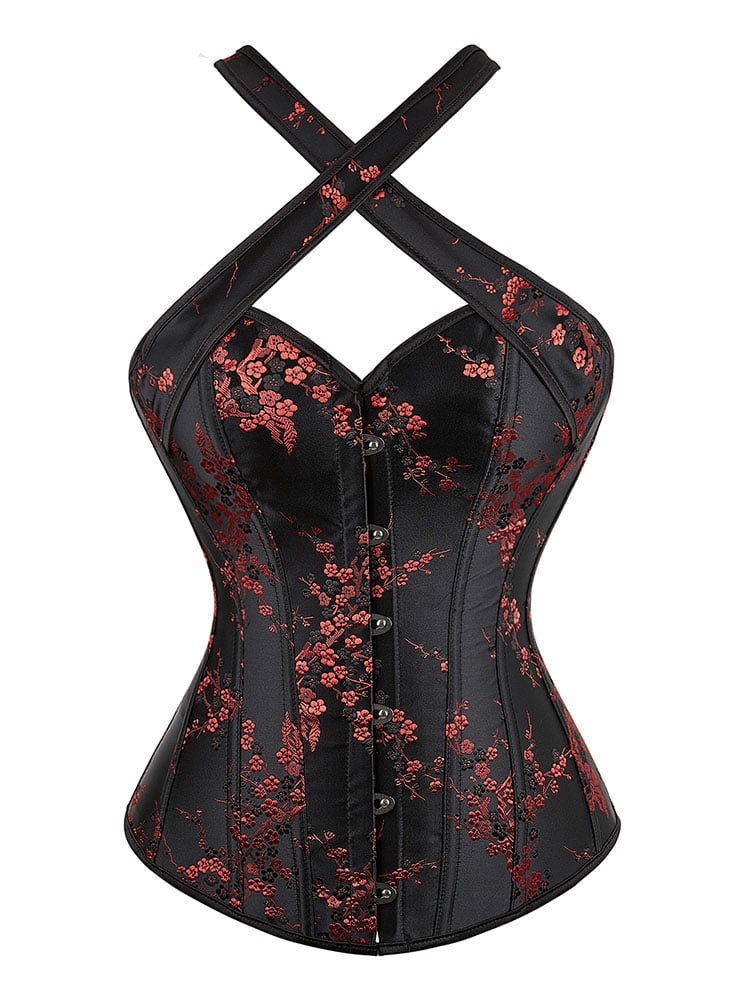 Corset with Straps Sexy Red Corset Tops for Women's Bustiers & Corsets ...