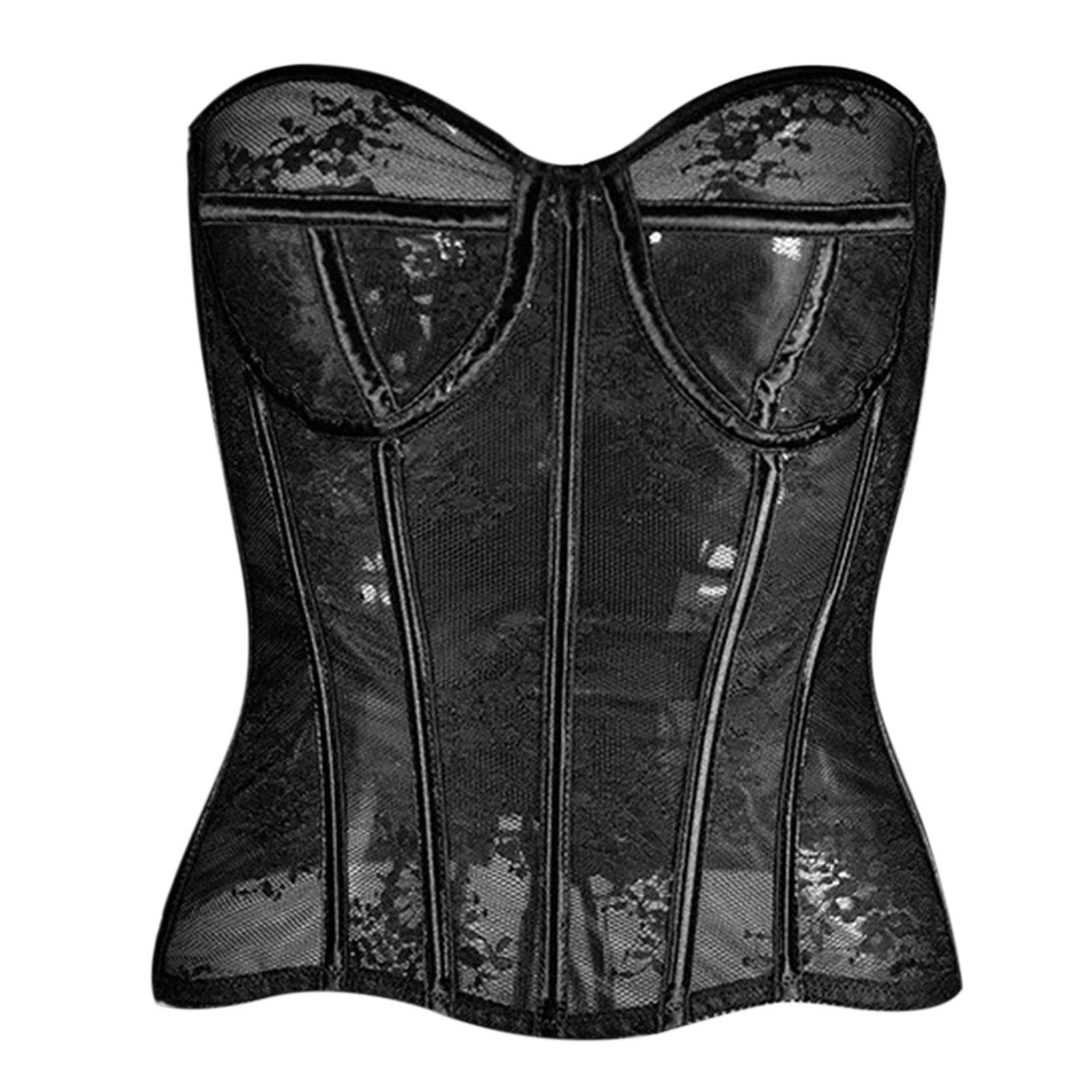 Corsets Lace Corset Top Tummy Control Hook and Eye Closure Waist ...