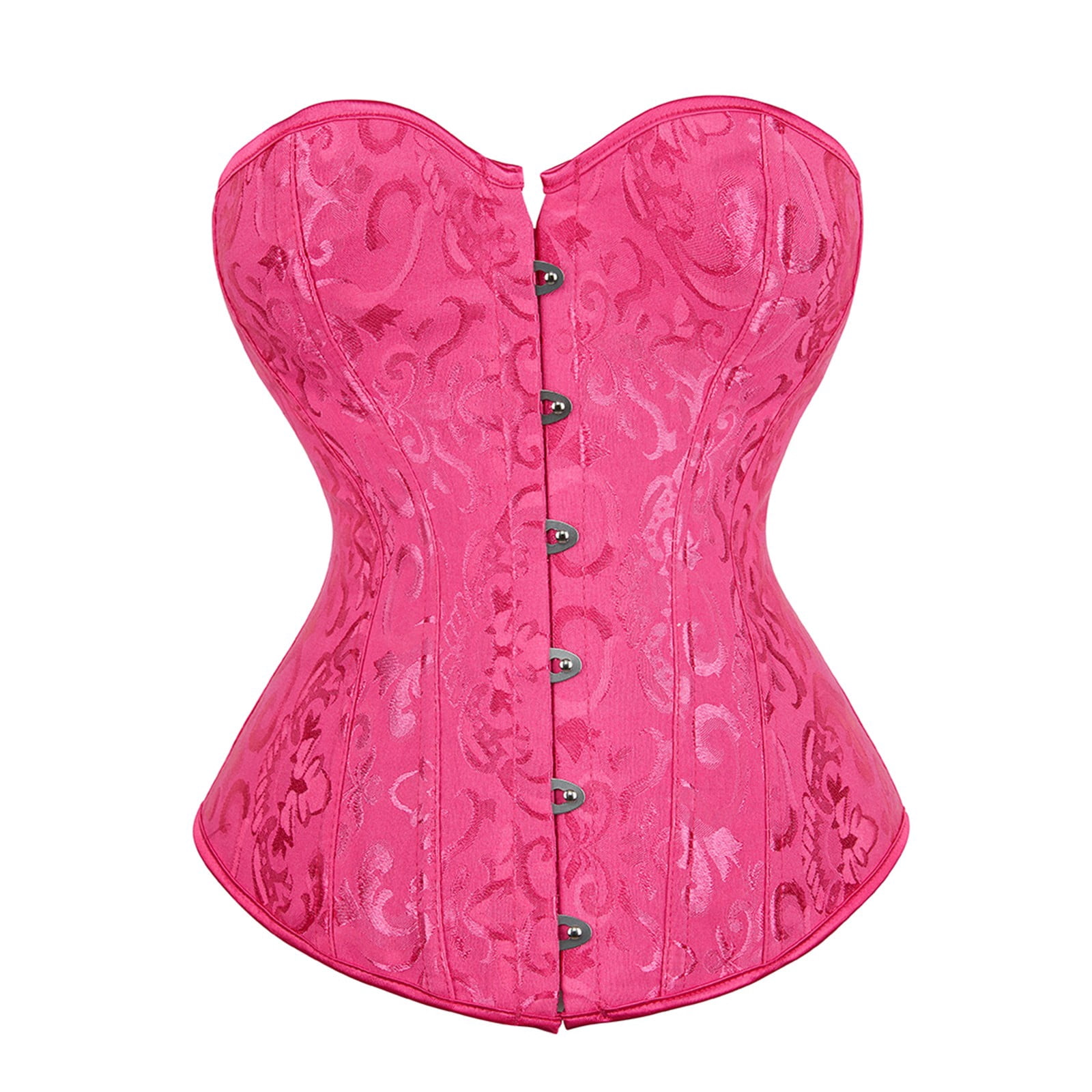 Corsets Waist Training Corset Steel Boned Jacquard Fabric Tummy Control ...