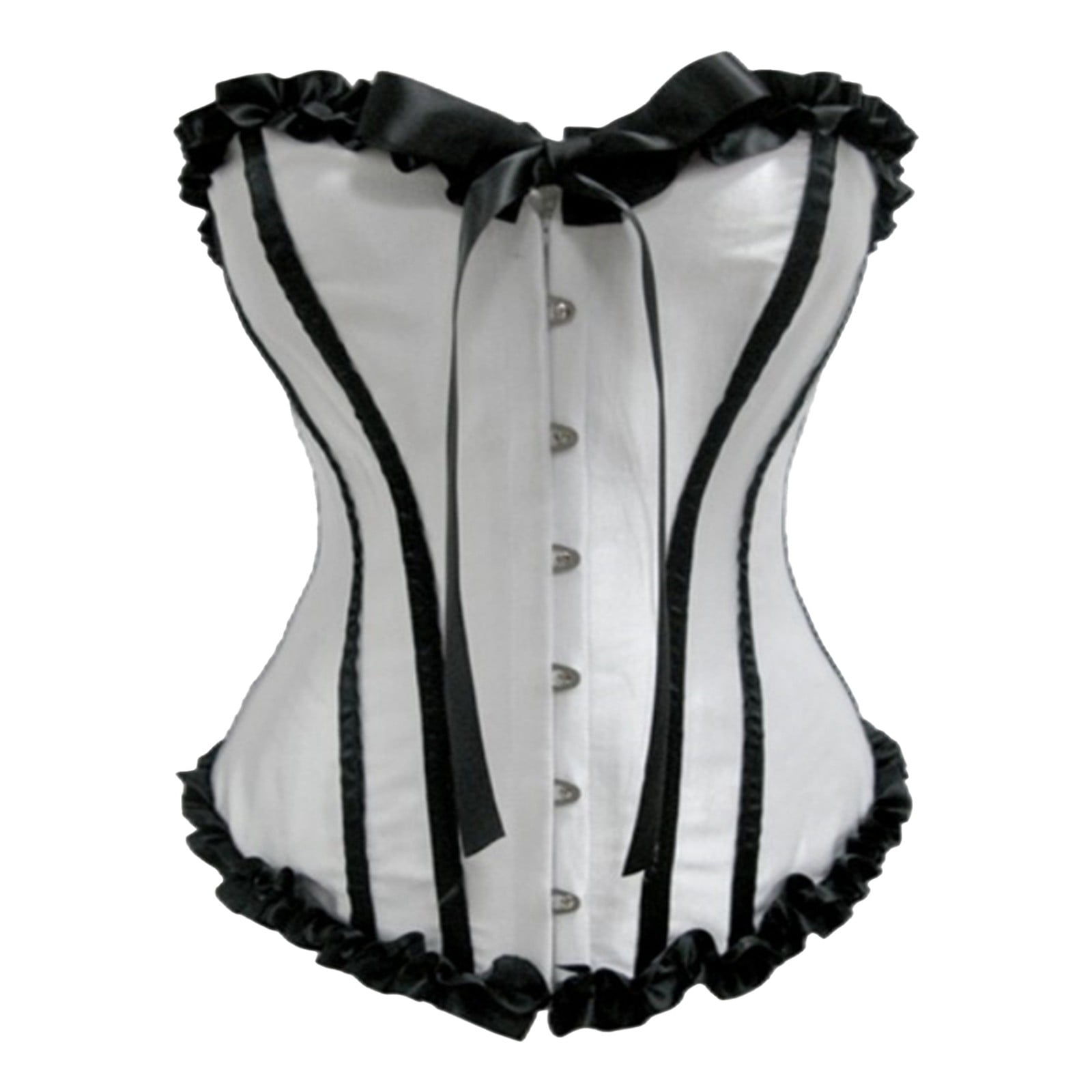 Corsets for Women Solid Color Ruffles Slimming Bones Halloween Cosplay ...