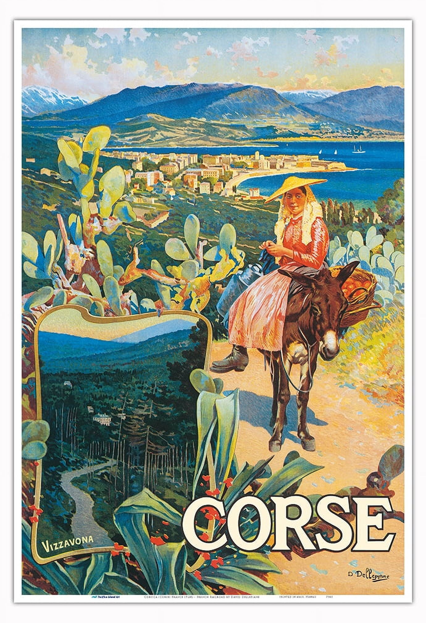 Corsica (Corse) France - Paris-Lyon-Mediterrannee (PLM) French Railroad ...