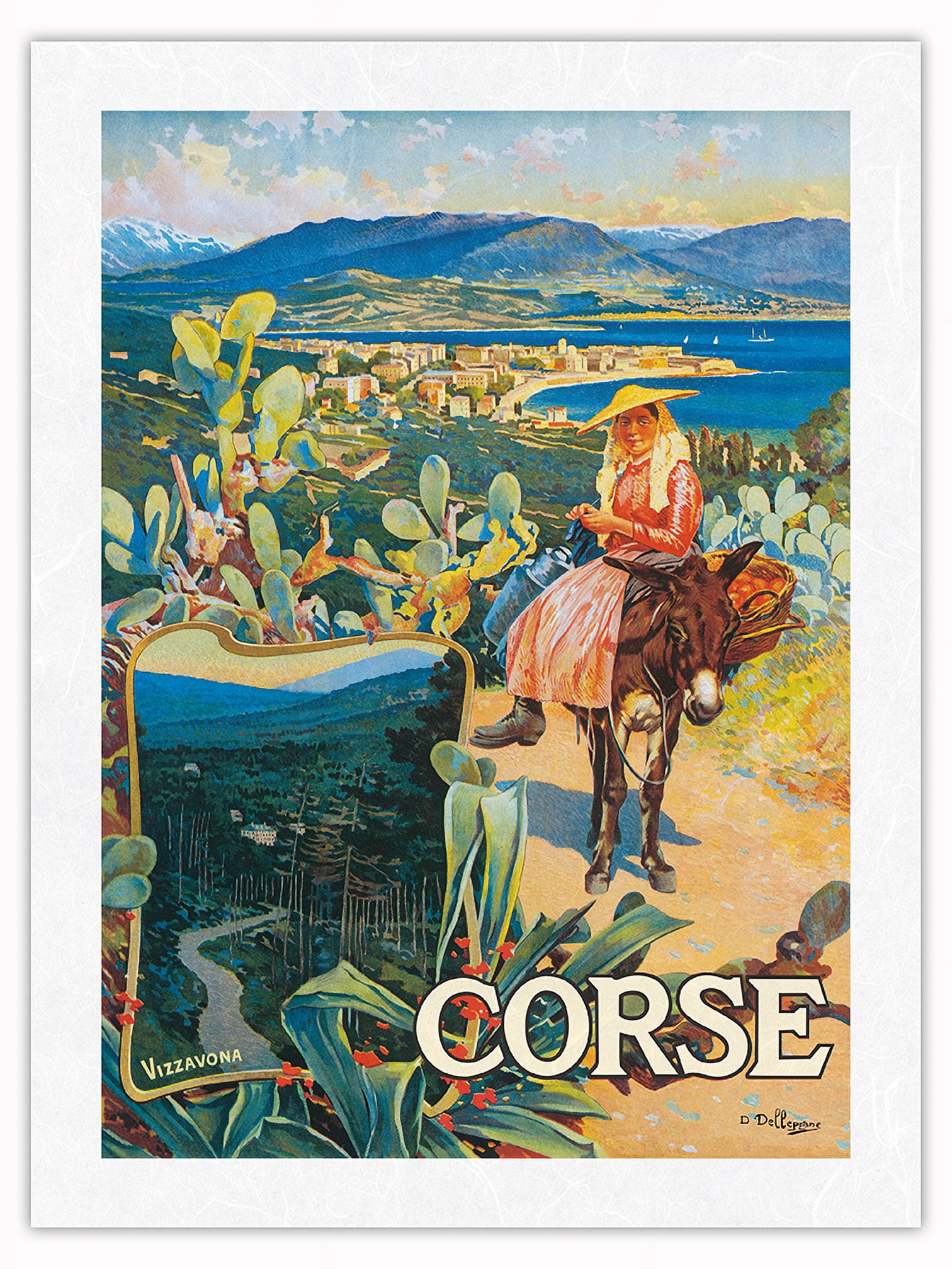 Corsica (Corse) France - Paris-Lyon-Mediterrannee (PLM) French Railroad - Vintage Railroad ...