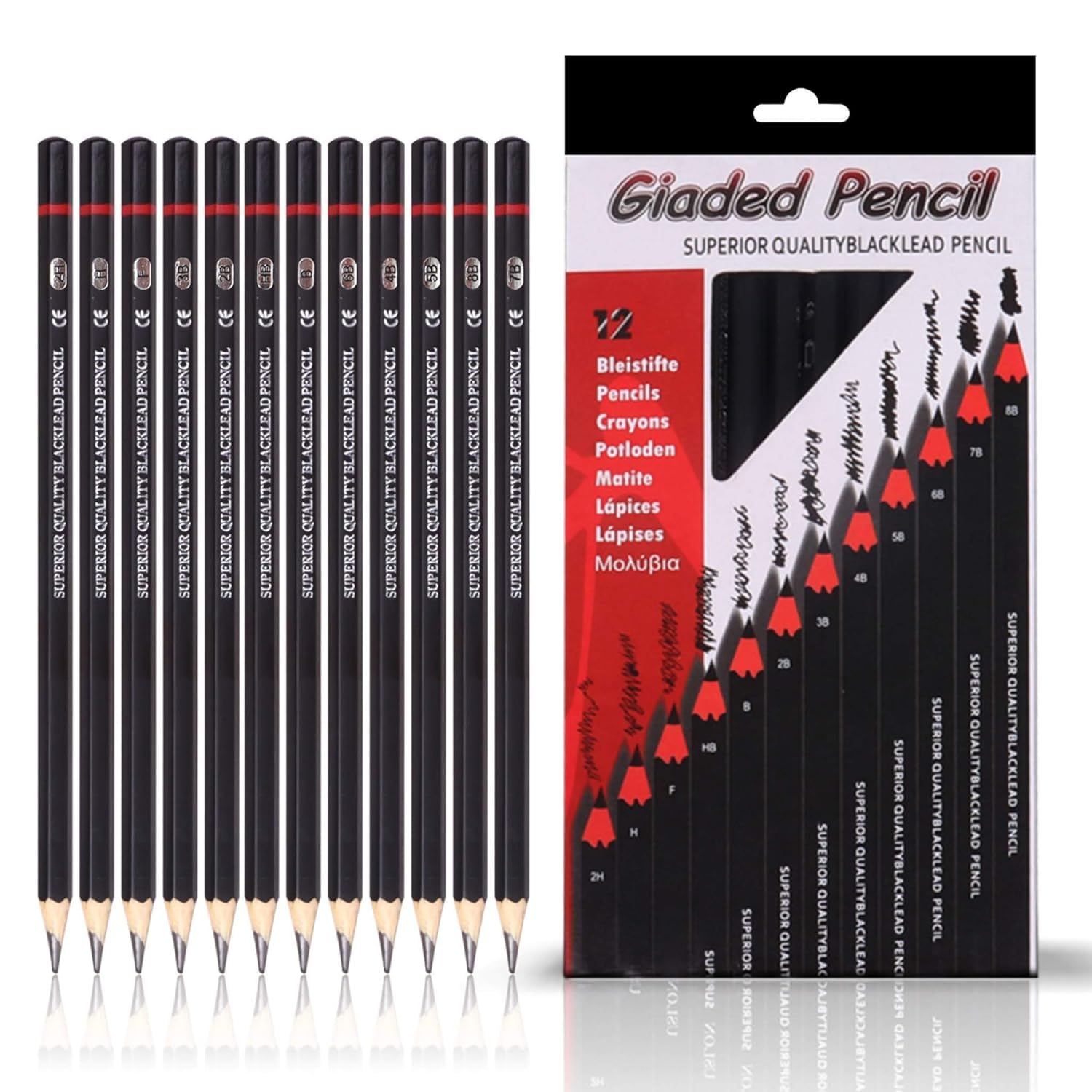 Corslet 12pcs Drawing Kit Drawing Pencils Set Sketch Pencil Shading ...
