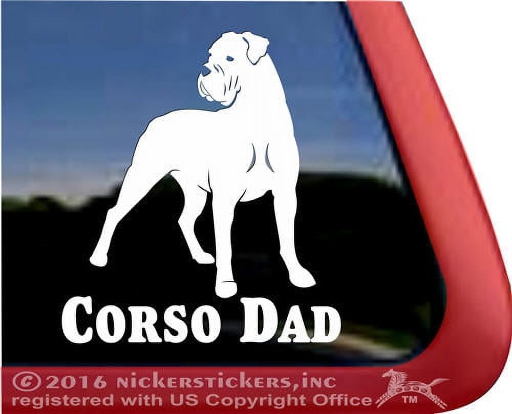 Corso Dad | High Quality Vinyl Cane Corso Dog Window Decal - Walmart.com