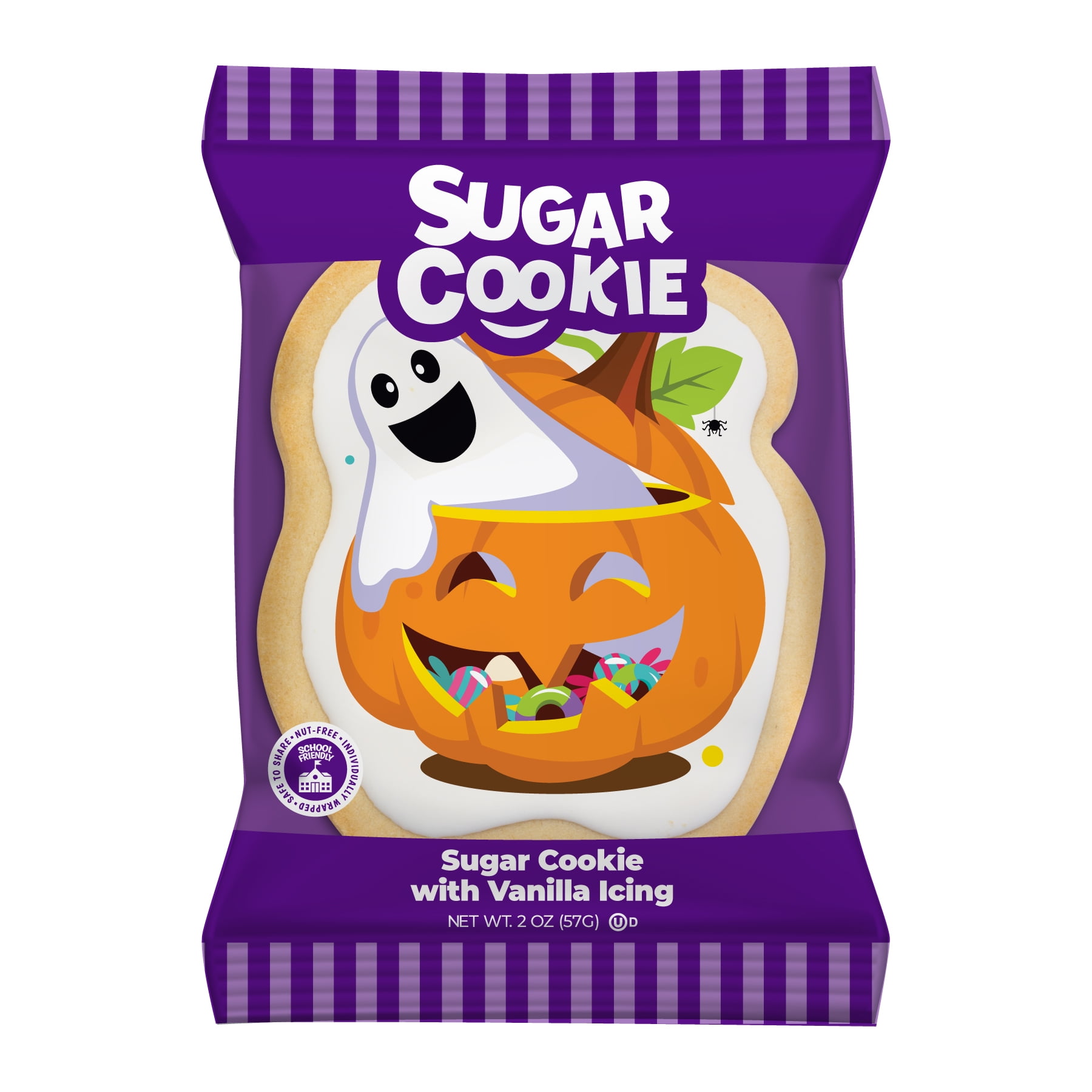 Corso's Cookies Halloween Ghost Individually Wrapped Cookie, 2 oz ...