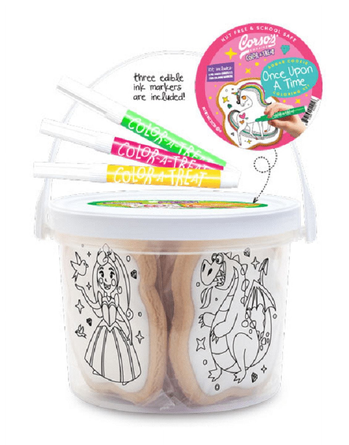 Corso's Once Upon A Time Color-a-Treat Coloring Kit With Cookies and ...