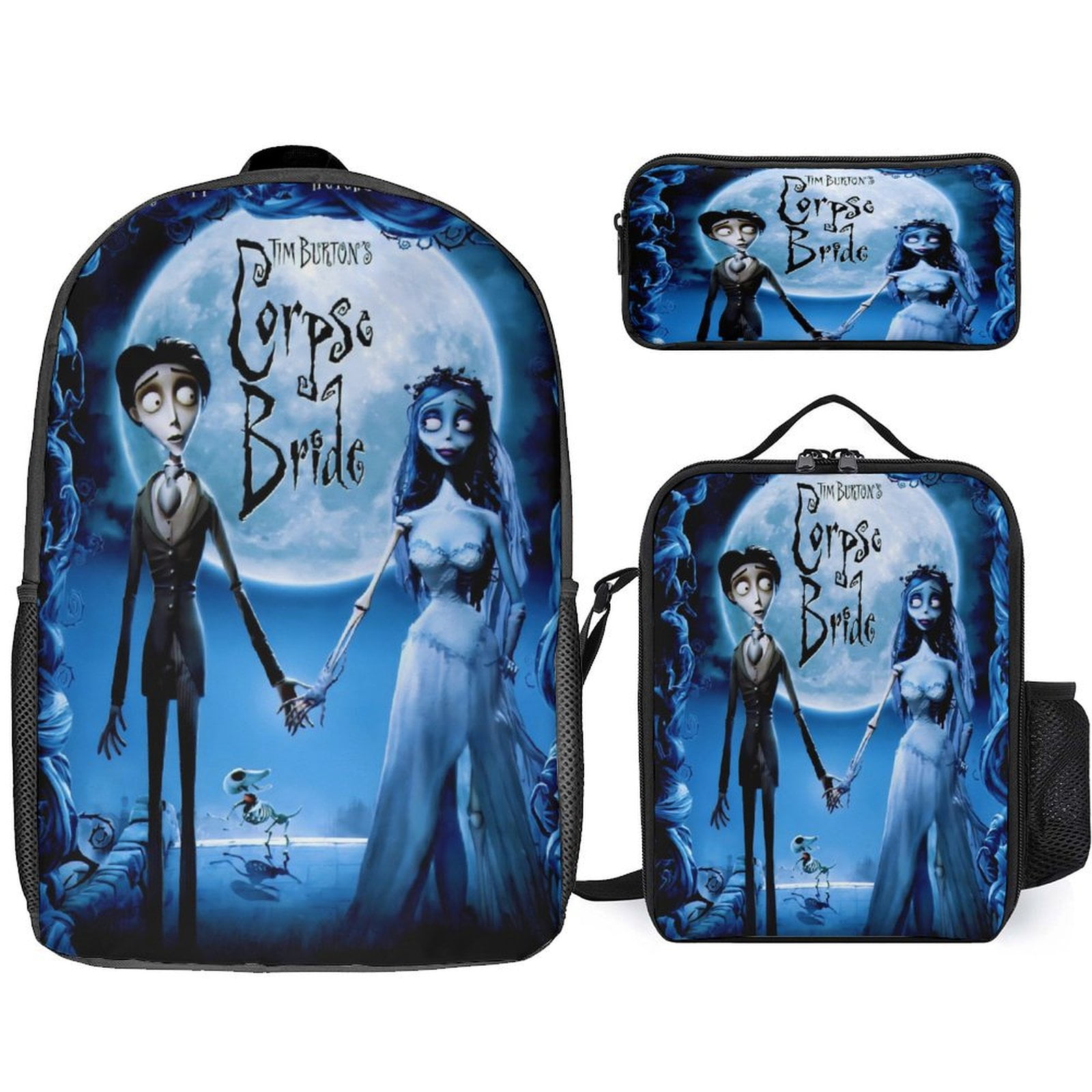 Corspe Bride 3 Piece Backpack Set with Lunch Bag Pencil Case, High ...