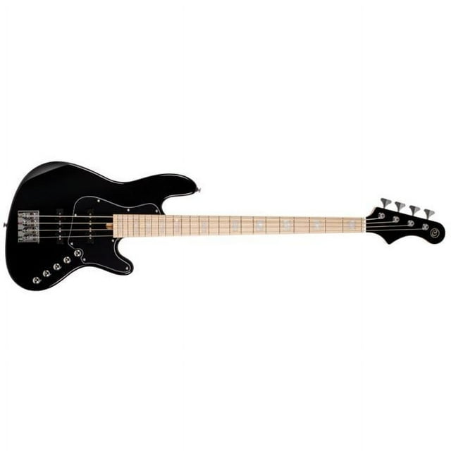 Cort Guitars NJS4BK-U Elrick NJS Series 4 String Electric Guitar, Black ...