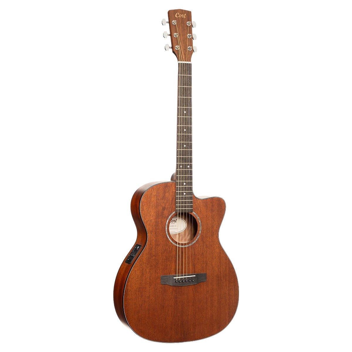 Cort L60MCEOP OM Cutaway Acoustic-Electric Guitar - Mahogany Open Pore ...