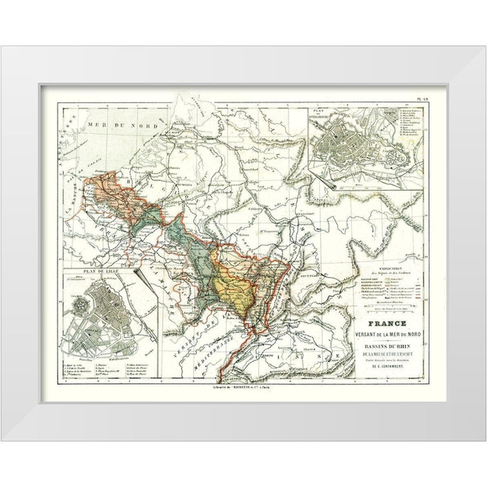 Cortambert 32x26 White Modern Wood Framed Museum Art Print Titled ...