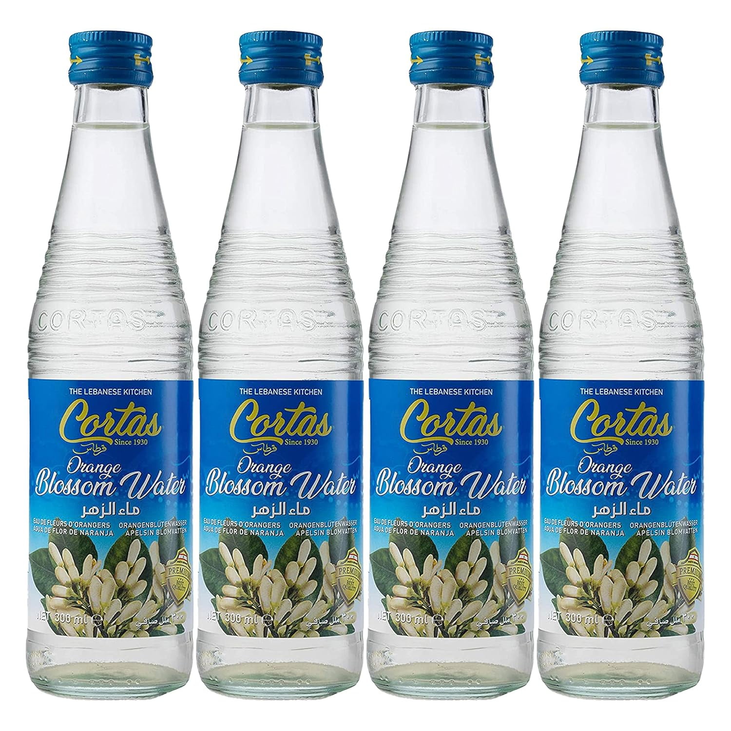 Cortas Distilled Orange Blossom Water, 10-Ounce Bottles (Pack of 4 ...