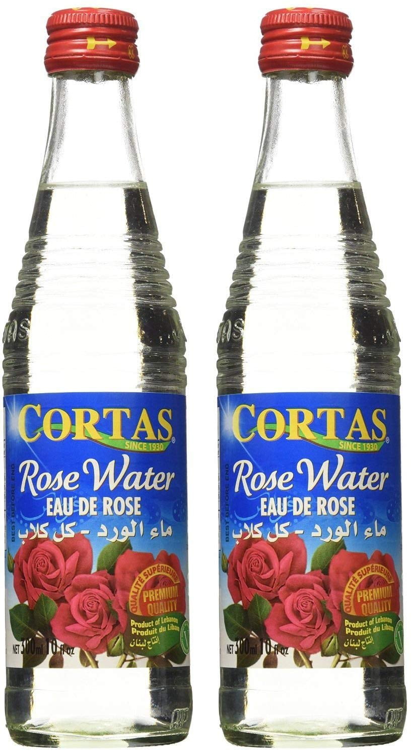 Cortas Rose Water, 10 oz Pack of 2, For Cooking, Baking, Desserts, Skin ...