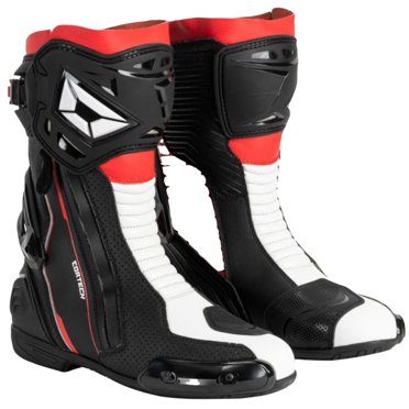 NEW Men's Motorcycle Racing Boots A9003 Red US 10.5 EU 44 UK 9.5 ...