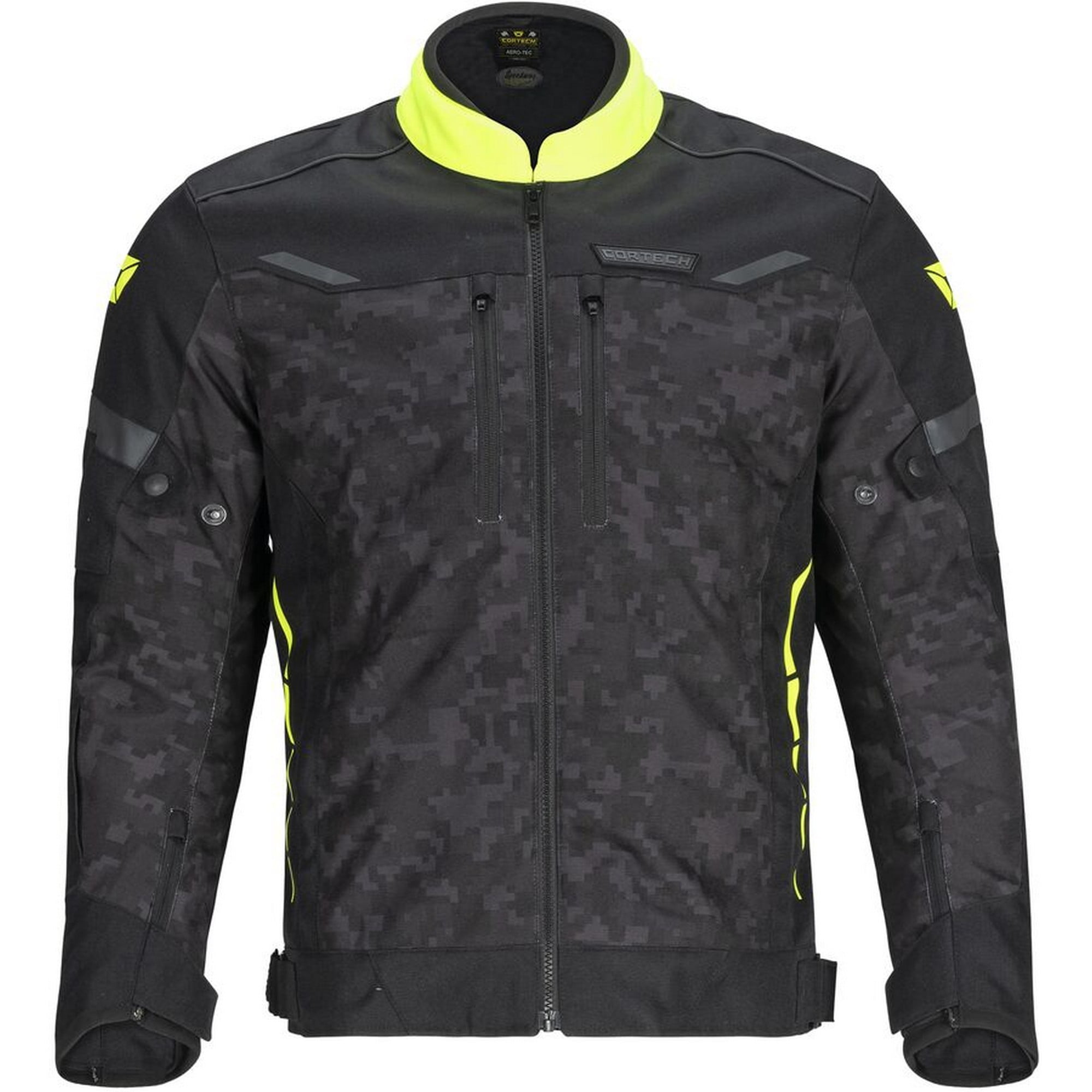 Cortech Aero-Tec Mens Textile Motorcycle Jacket Camo/Hi-Viz MD ...