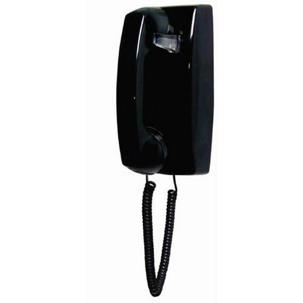 Cortelco 255400VBANDL Wall No Dial Corded Telephone, Black - Walmart ...