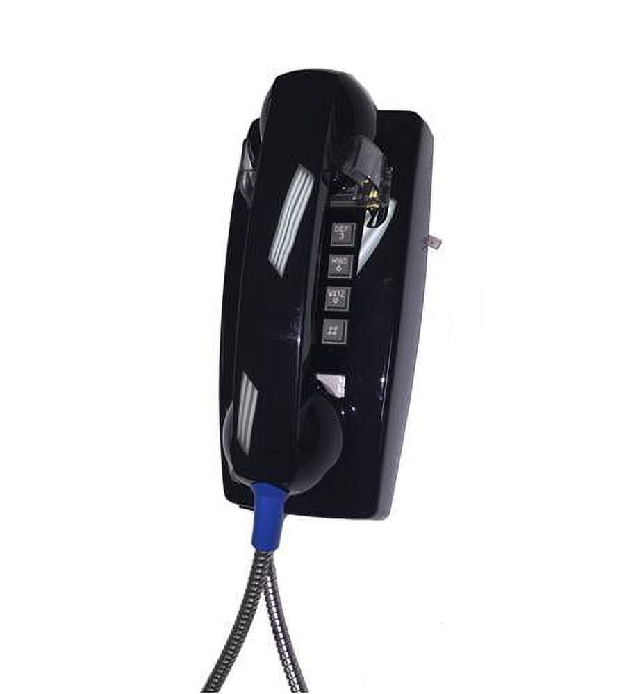 Teledynamics ITT-2554-ARC-BK Wall Phone with armored - Black - Walmart.com