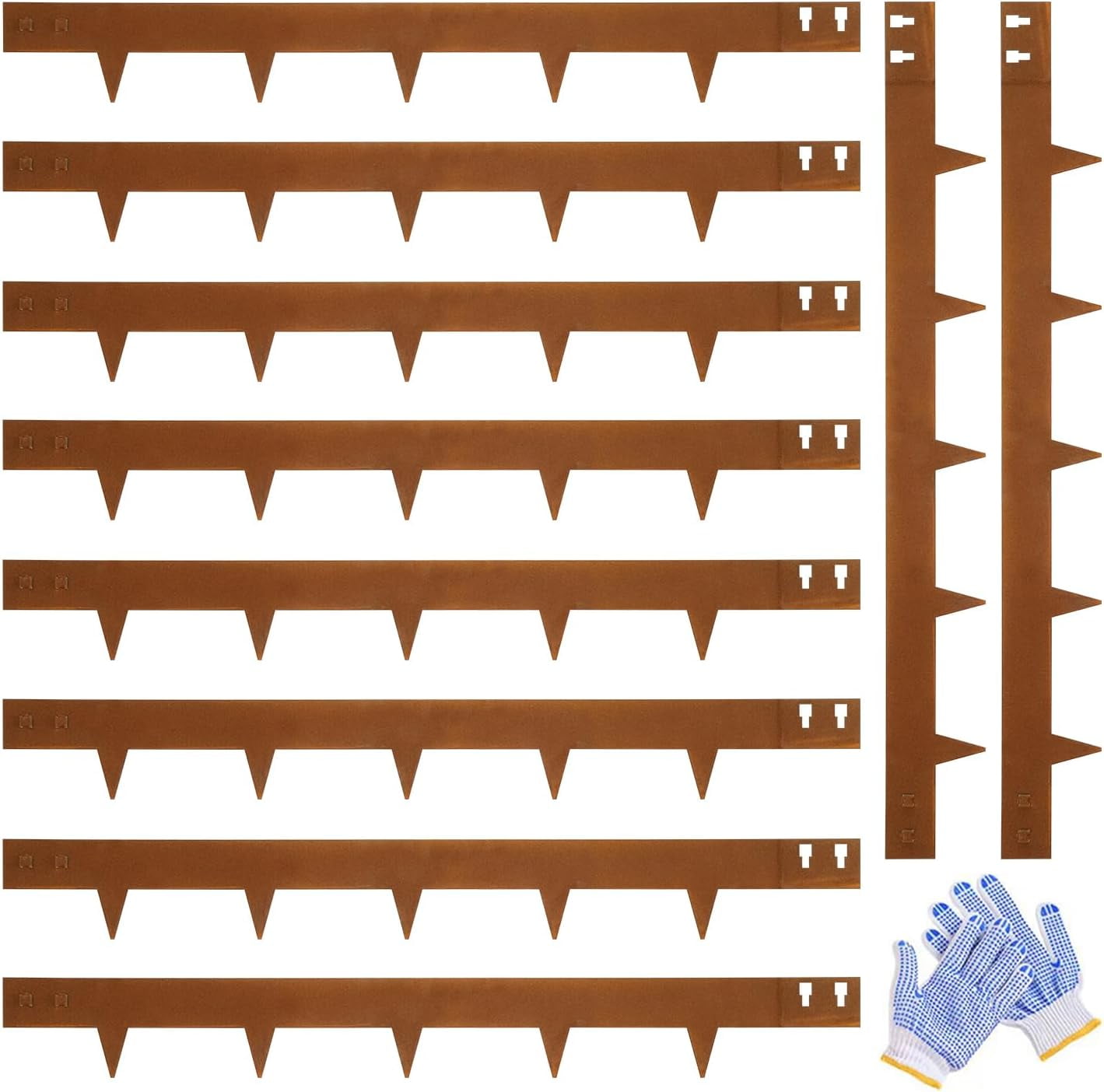 Corten Steel Edging 5 Inch 10 Packs Steel Landscape Edging 40 Inch ...