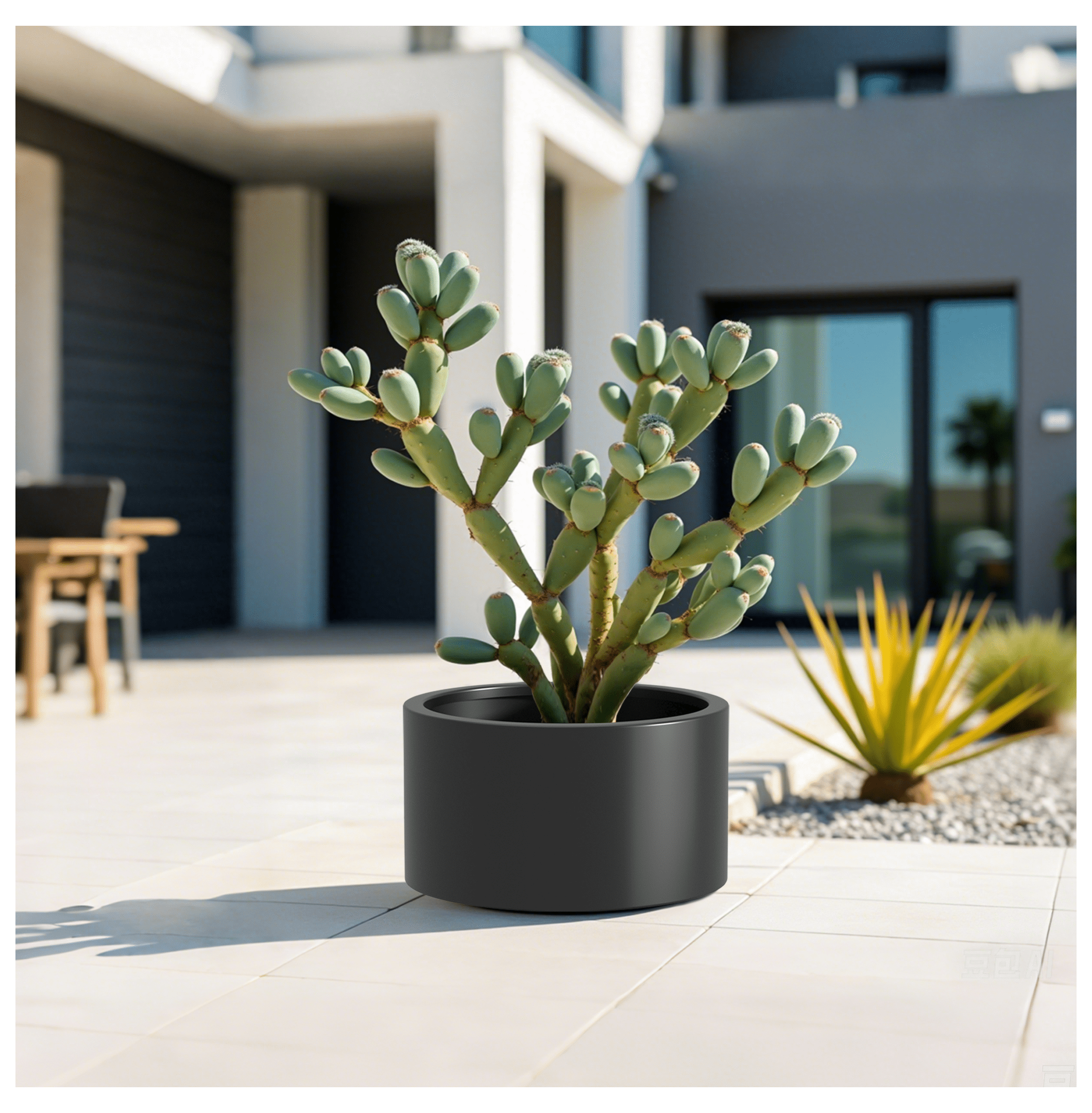 Corten Steel Raised Garden Bed, 15.5" Round Metal Planter - Outdoor ...