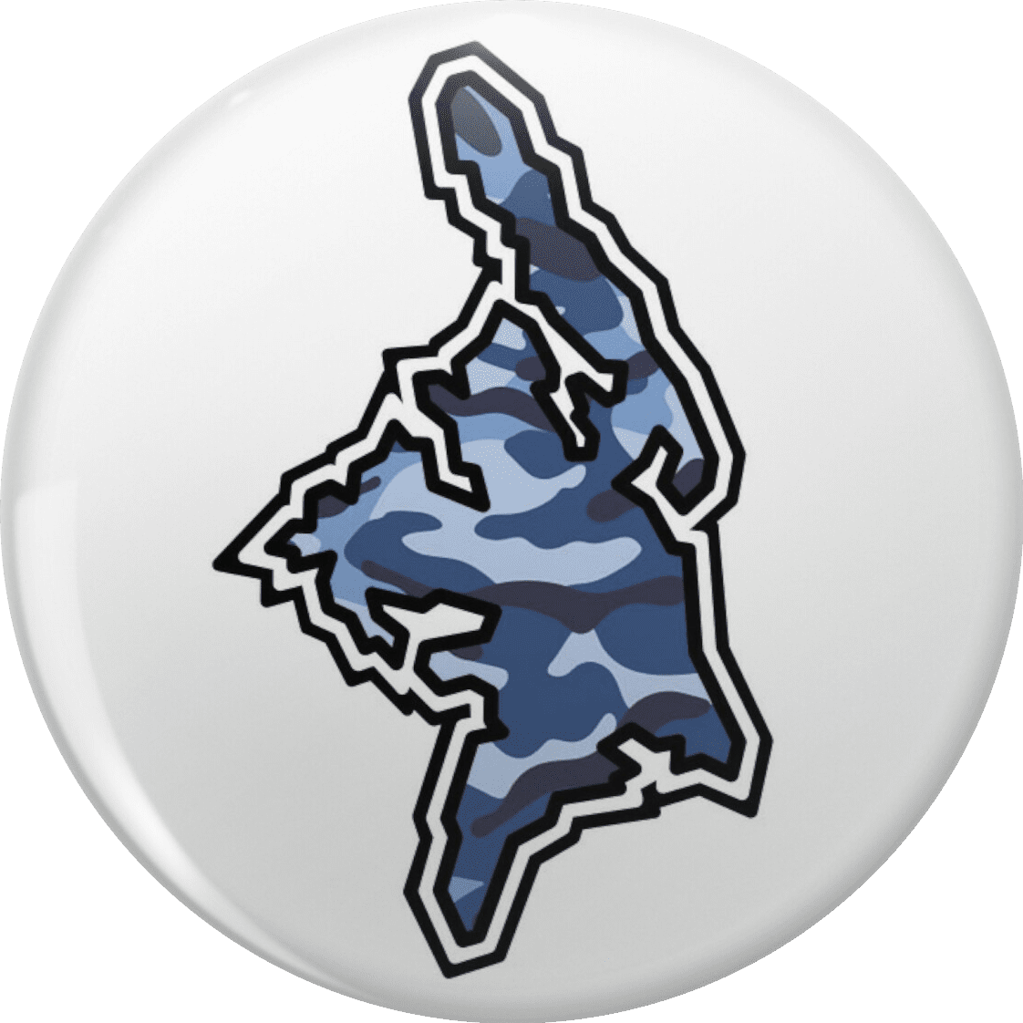 Cortes Island Silhouette in Blue Camouflage - Army Camo Pattern ...