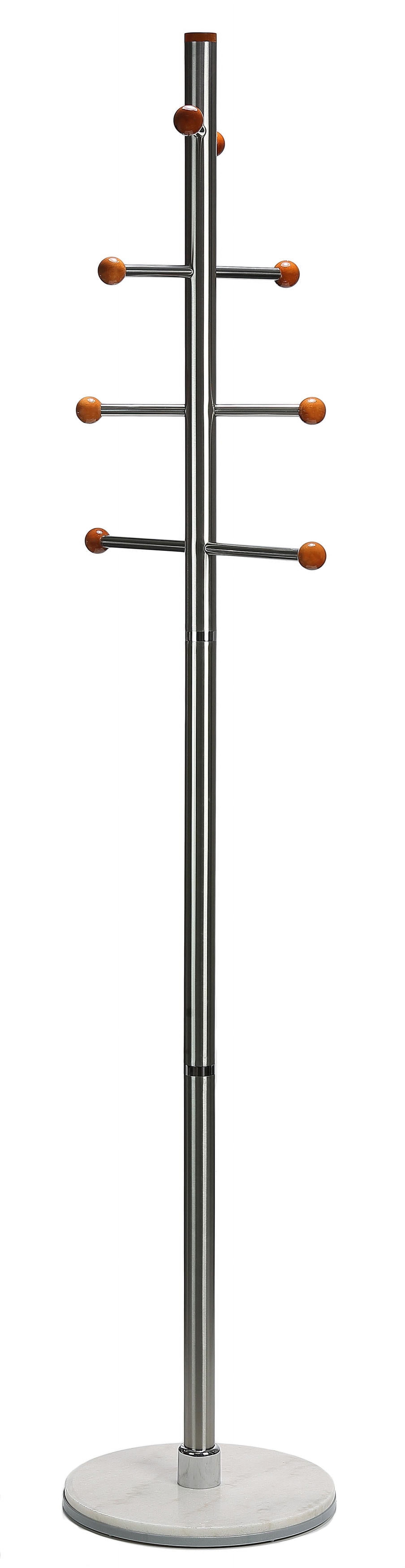 Cortesi Home Antenna Cherry Six Foot Chrome Cherry Wood Coat Rack Light Marble Walmart