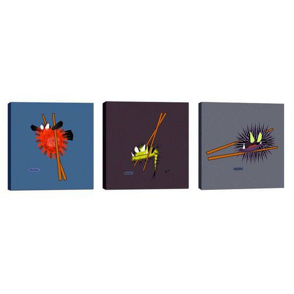 Cortesi Home ''Bad Sushi Series'' Triptych by Chuck Wimmer 3 Piece ...