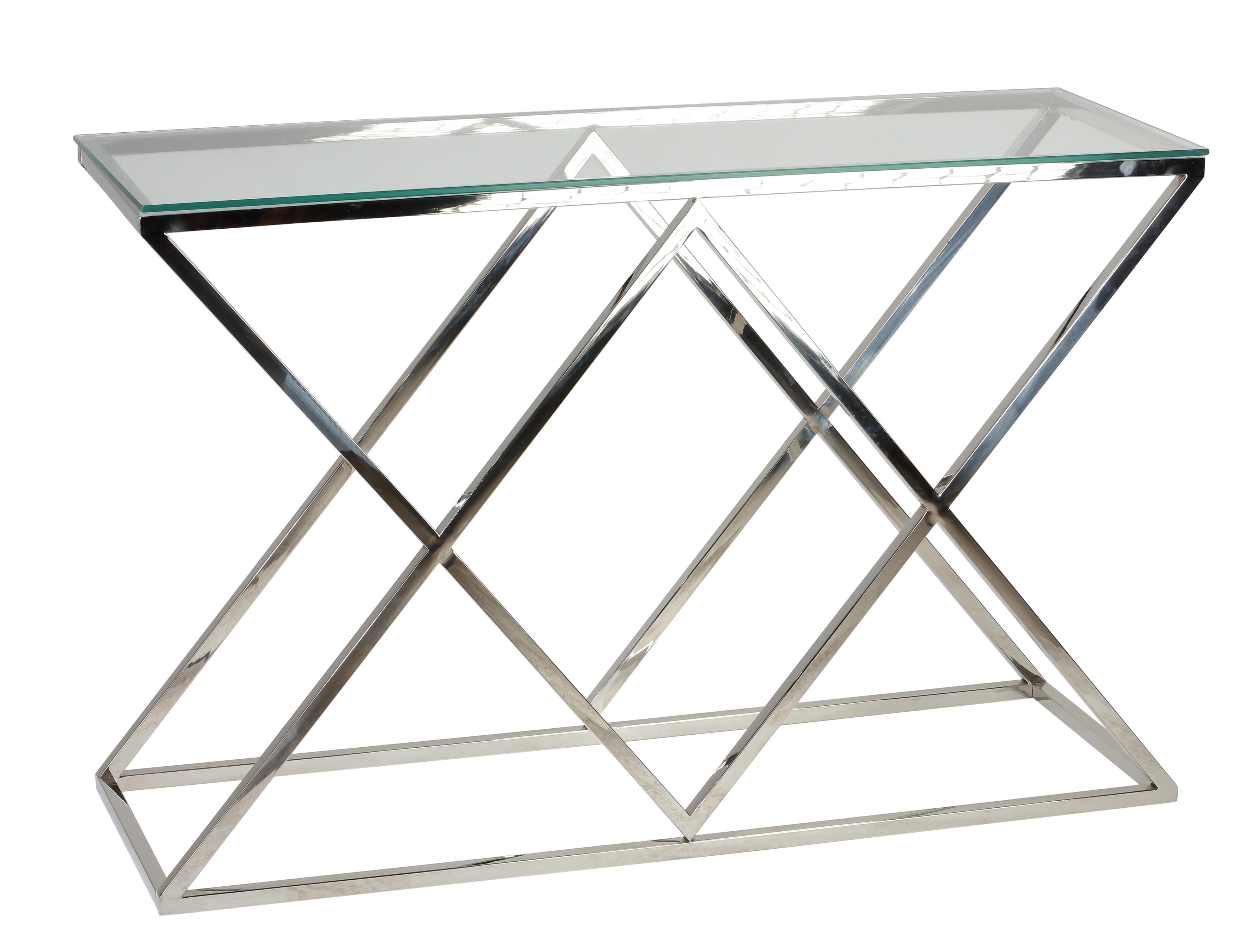 Cortesi Home Gwen Contemporary Glass Console Table - Walmart.com