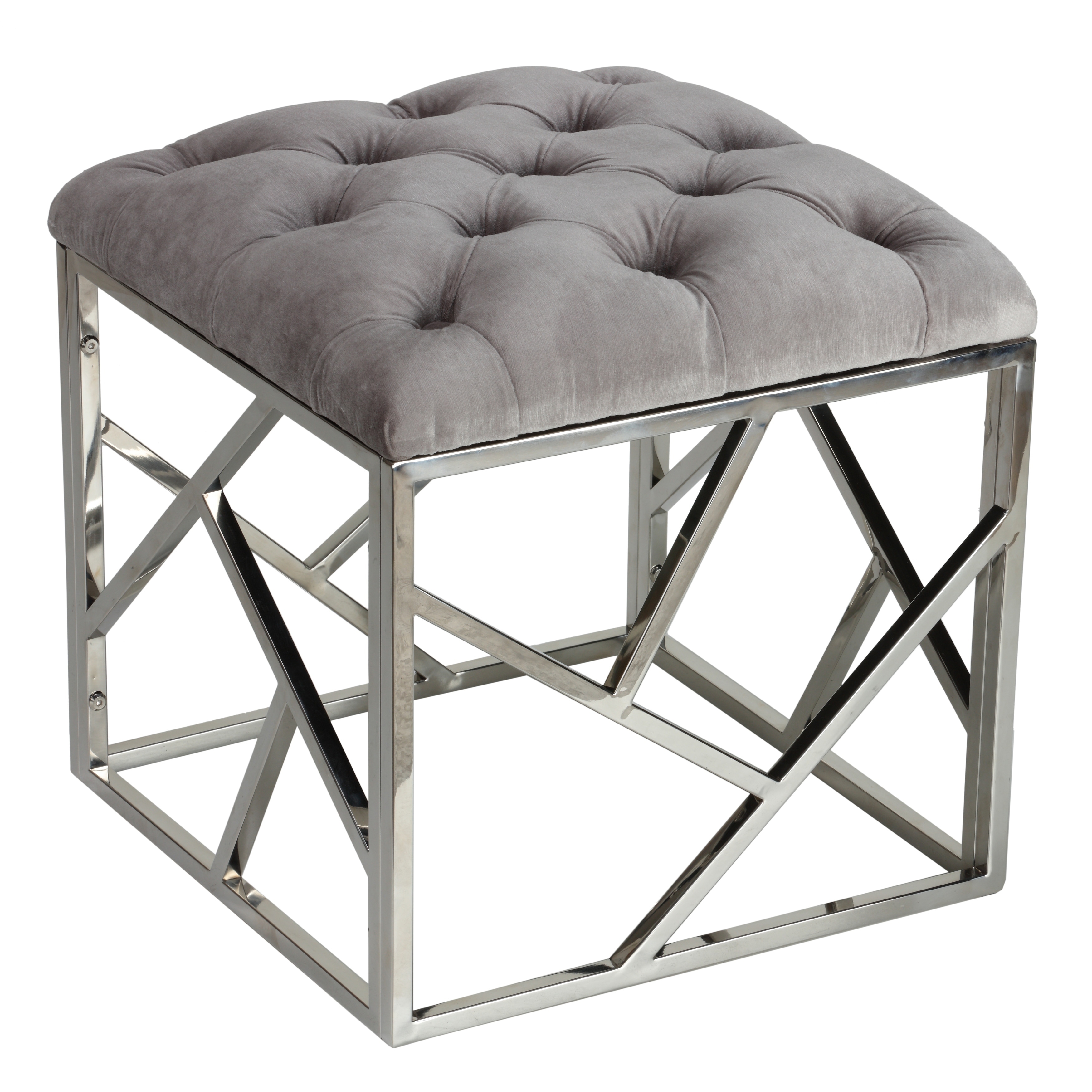 Cortesi Home Kora Contemporary Metal Cube, Grey - Walmart.com